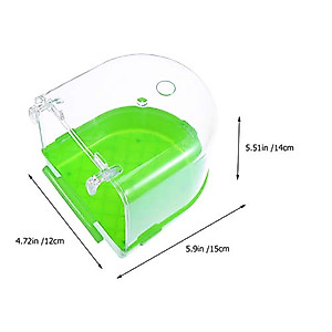 POPETPOP Bird Bath for Cage - Parakeet Bath Tub with Water Filling Pipe for Budgie Conure Finch Canary Cockatiel Parrot Lovebird Bird Bath Accessories