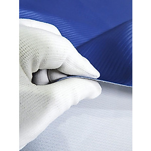 Carbon Fiber Marine Vinyl Fabric - 10 Colors - Sold by The Yard Waterproof PVC Upholstery Commercial Outdoor (Royal)