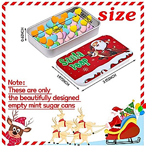 10 Pieces Christmas Mint Tins Candy Poop Mint Tins Gift Funny Candy Metal Box Stocking Stuffers for Adults Kids Teen (Vivid Style)