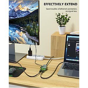 CableGeeker Ethernet Splitter High Speed, 100Mbps Ethernet Splitter 1 to 2 [2 Devices Simultaneous Networking], RJ45 Internet Splitter with USB Power Cable, Network LAN Splitter for Cat 5/6/7/8 Cable