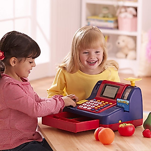 Learning Resources Pretend & Play Teaching Cash Register, 73 Piece Set, Ages 3+, Talking Register, Counting Activities, Money Management