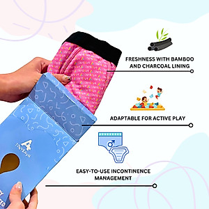 Tony and Ava Potty Training Underwear for Girls, Moisture-Wicking, Soft Cotton Toddler Training Underwear - Breathable, Reusable Training Pants - Small - White