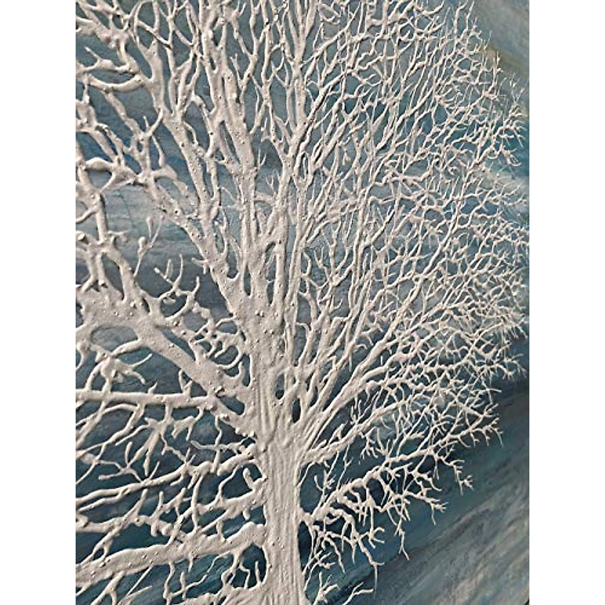 Yihui Arts Abstract Landscape Canvas Art Hand Painted 3D Tree Paintings with Gold Foil for Wall Decor Modern Artwork Pictures Living Room Bedroom Decoration
