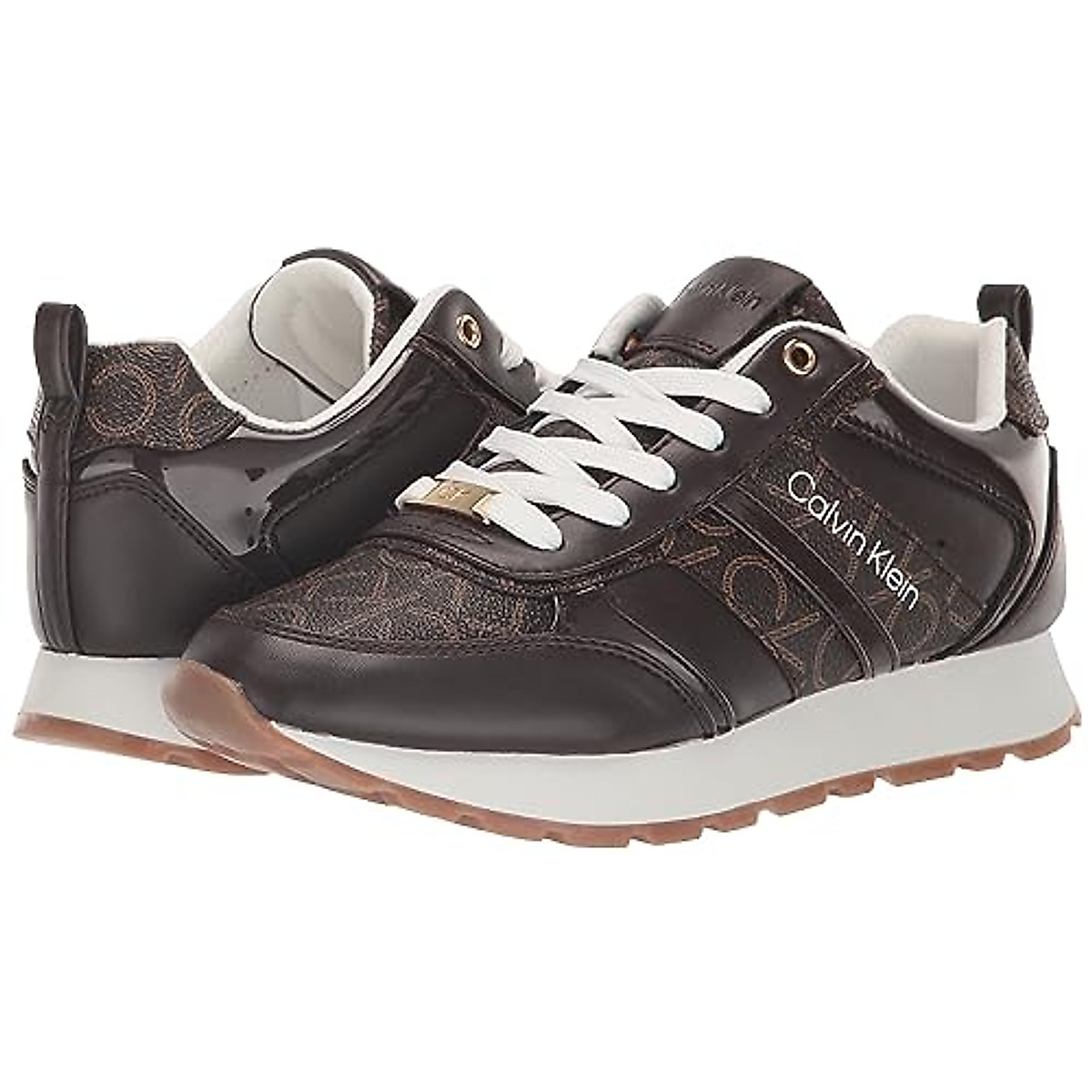 Calvin Klein Women's Carlla3 Sneaker, Brown Multi 211, 10