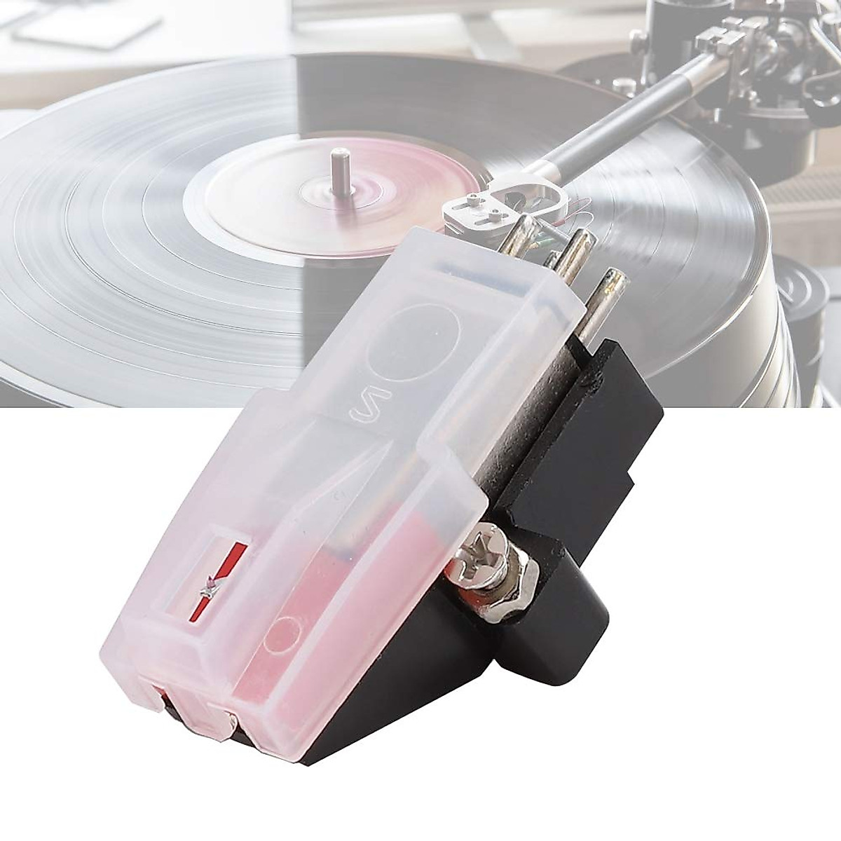 Oumij Record Player Turntable Cartridge Universal Replacement,Phonograph Turntable Dual Moving Magnet Stereo Record Player Stylus Needle