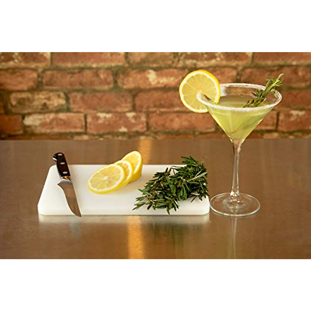 Plastic Bar Cutting Board for Restaurants, 3 Pack - 10 x 6 Inch, White