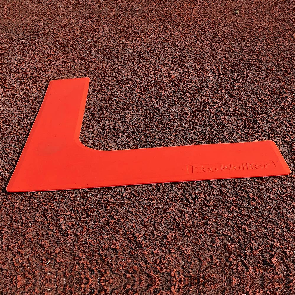 Eco Walker Court Lines Marker Kit Throw Down Markers Create Your Own Mini Pickleball Tennis Court (RED-Yellow)