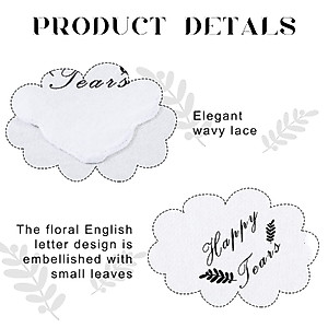 Newwiee 50 Pcs Wedding Handkerchief Wedding Gifts Happy Tears Handkerchief for Wedding Day Wedding Fun Gifts