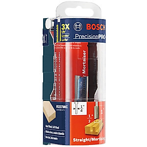 BOSCH 85227MC 1/2 In. x 1 In. Carbide-Tipped Double-Flute Straight Router Bit