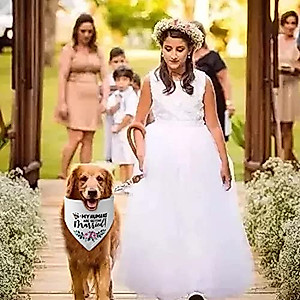 Engagement Gifts, YUDANSI Engagement Dog Bandanas 2 Pack, Wedding Pet Scarf, My Humans are Getting Married Gift to Dog Lover, Engagement Props for Dog Dress up, Small Medium Large Breed Sized Dog