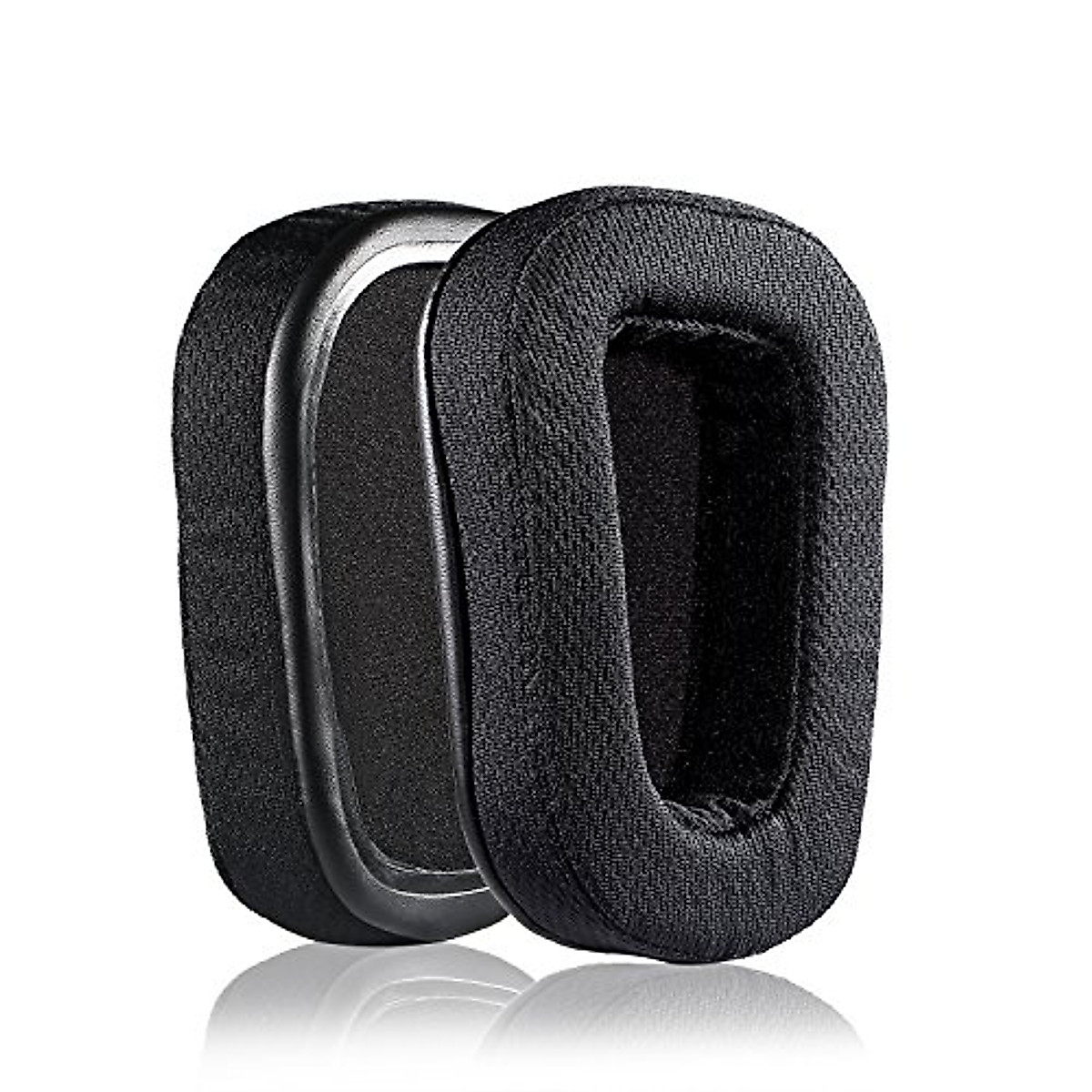 JARMOR Replacement Memory Foam & Mesh Fabric Ear Cushion Pads Cover for Logitech G633 G933 Headphone ONLY (Black)