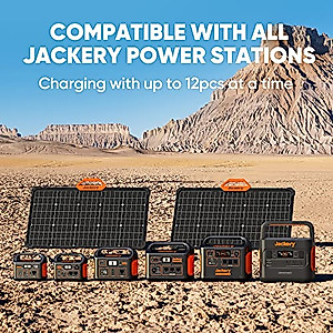 Jackery SolarSaga 80, Dual-Sided Panels Enhanced Power Generation Efficiency of 25%, IP68 Waterproof and Dustproof, Simple & Speedy Setup, Compatible with all Jackery Stations, Made for Outdoors