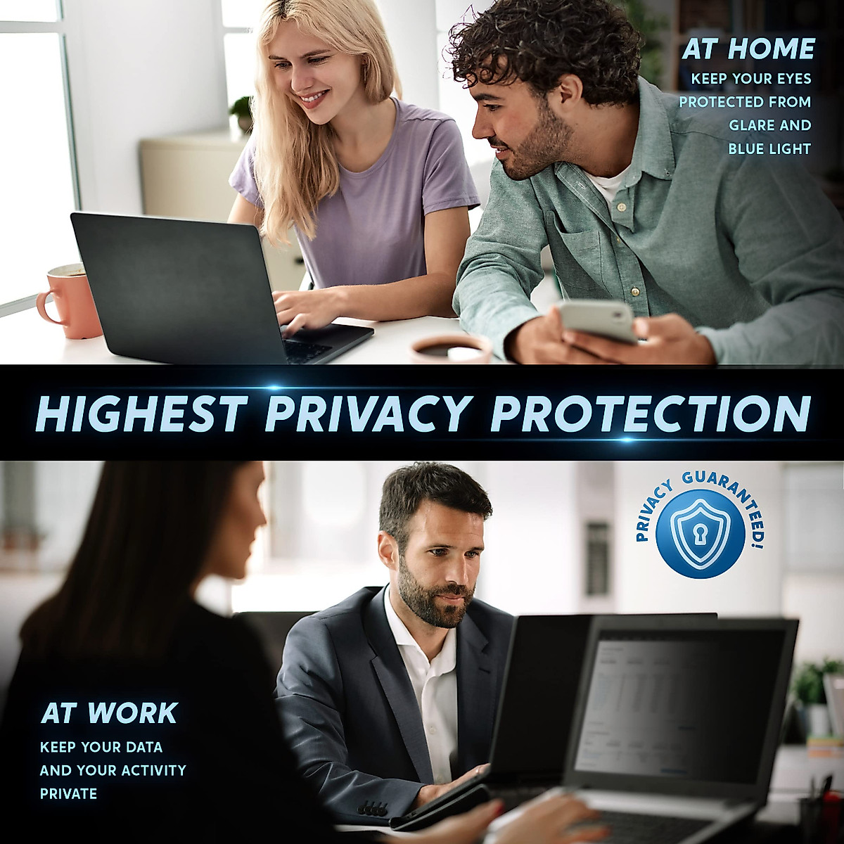 13.3 inch Computer Privacy Screen (16:9) - Blue Light Screen Protector - Laptop Anti Glare Screen Protector by Akamai