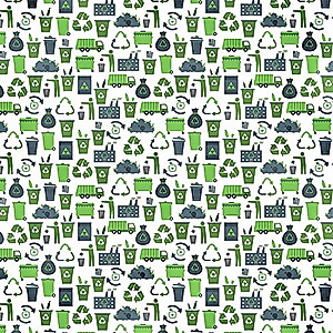 Garbage Birthday Party Gift Wrapping Paper, Folded Flat 30 x 20 Inch, 3 Sheets