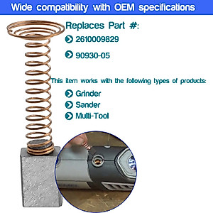 6 PCS Carbon Motor Brushes Compatible for Dremel 3000 200 276 396 Brush Repairing Part,for Dremel 2610009829 Motor Replacement Part