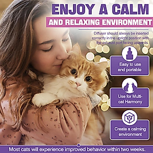 Cat Pheromones Calming Diffuser Refill 6 Pack Multicat Pheromone Diffusers Refills Relieve Anxiety Stress Reduce Spraying Fighting and Scratching for Cats Calm 48ml Fit All Common Diffusers Plug In