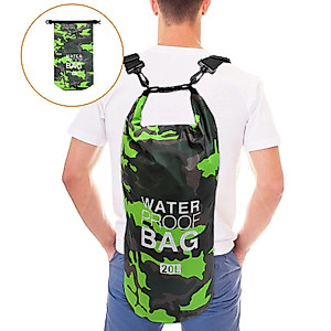 BESPORTBLE 1pc waterproof bucket bag Outdoor Bag Swimming Bag Foldable Storage Bag Beach Shoulder Bag Dry Storage Bag Rafting storage bag Portable Storage Pouch pvc floating bag camouflage
