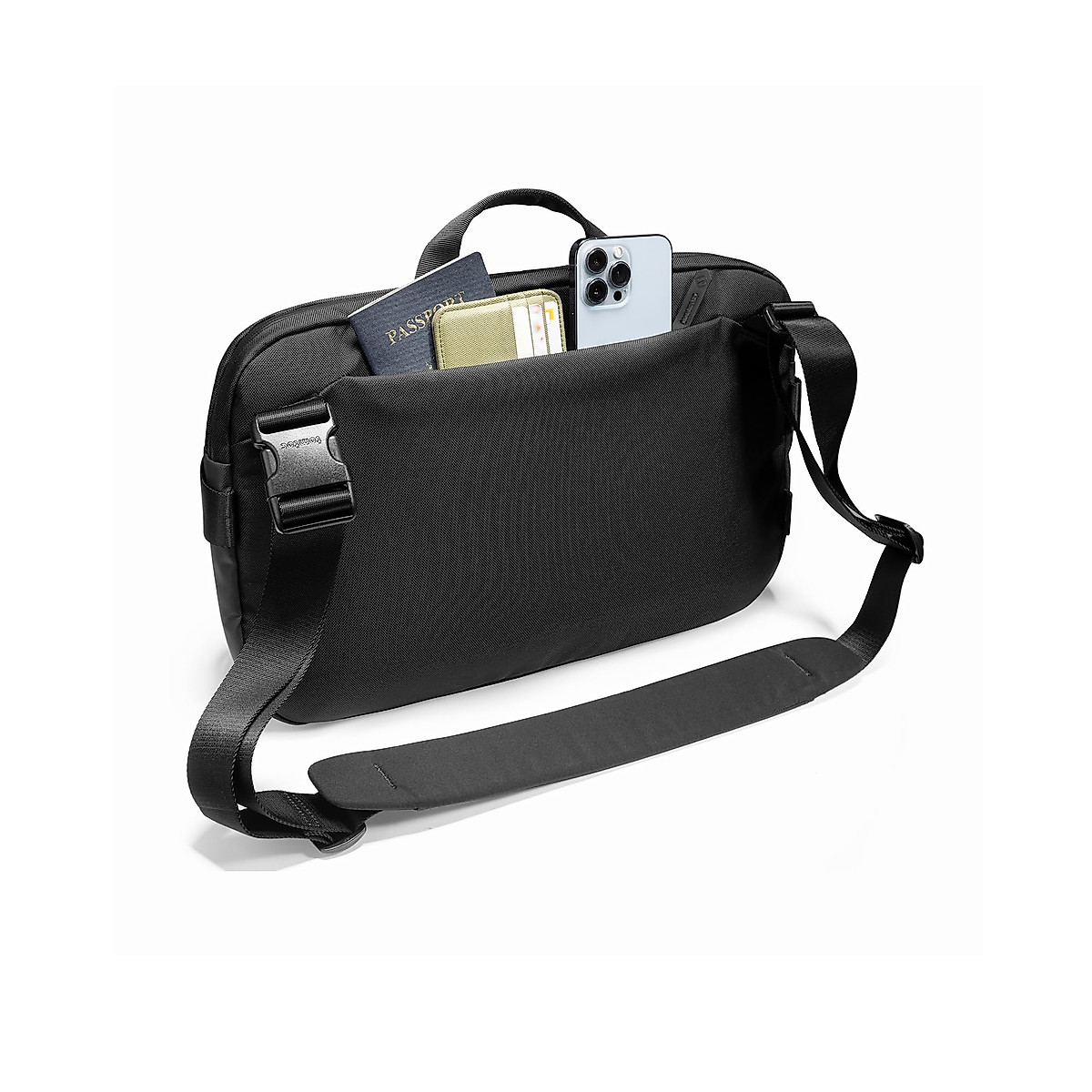 tomtoc Laptop Messenger Shoulder Bag for 13 inch iPad Pro/Air, 13 inch MacBook Pro/Air, Minimalist Chest Crossbody Bag, Water-resistant Everyday Carry Pack for Business, Travel, Work