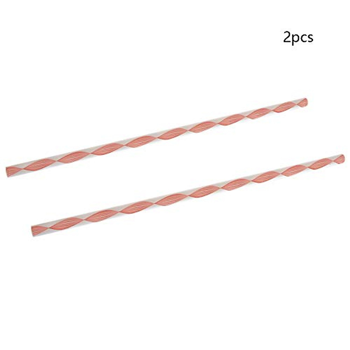 Fielect Pink Twisted Line Acrylic Round Rod Standard Plexiglas PMMA Bar Tolerance for DIY 8mm Diameter 250mm Height 2Pcs