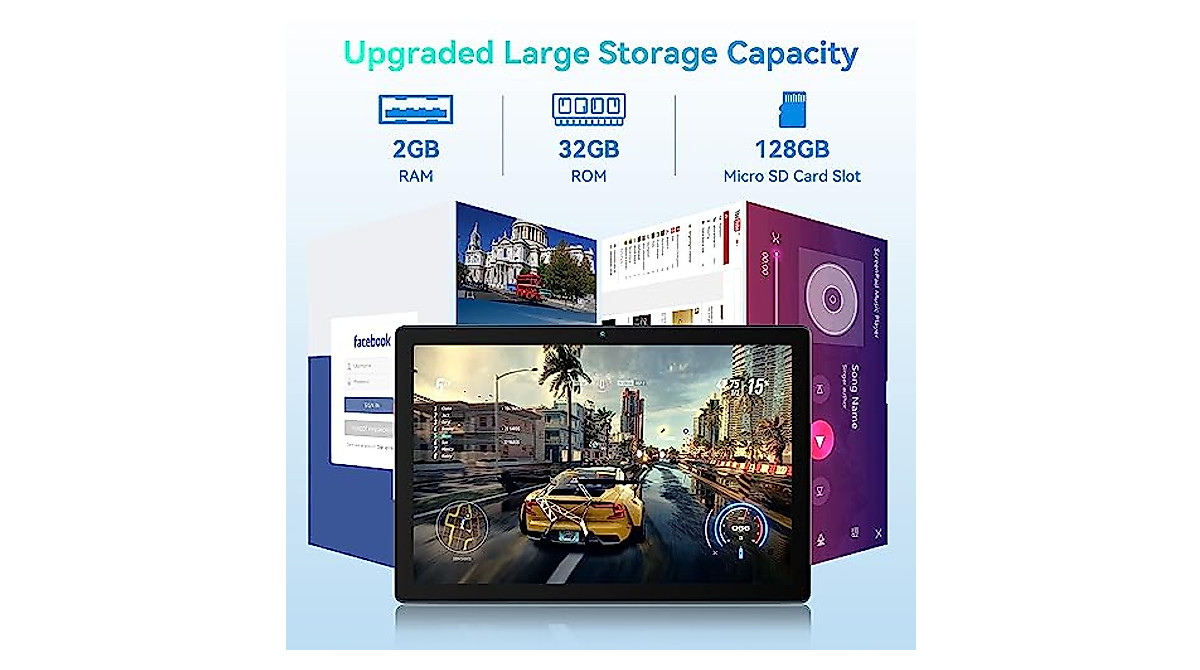 XCX Android 12 Tablet - 10" with Powerful Features