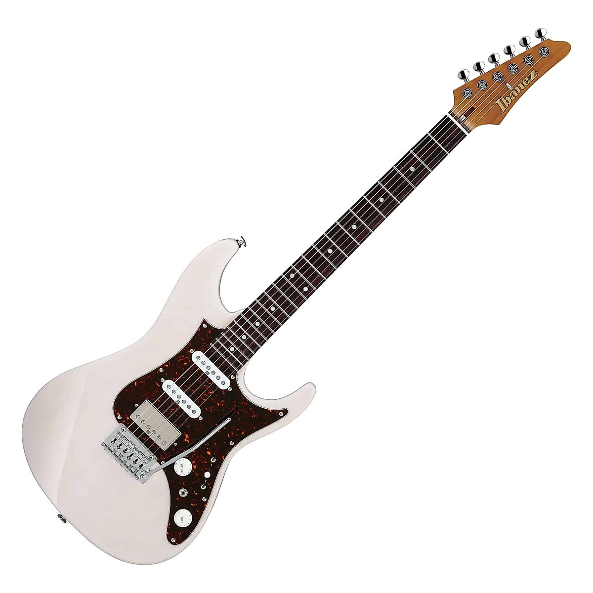 Ibanez AZ2204N Prestige 6-String Electric Guitar (Antique White Blonde, Right-Handed) with Case