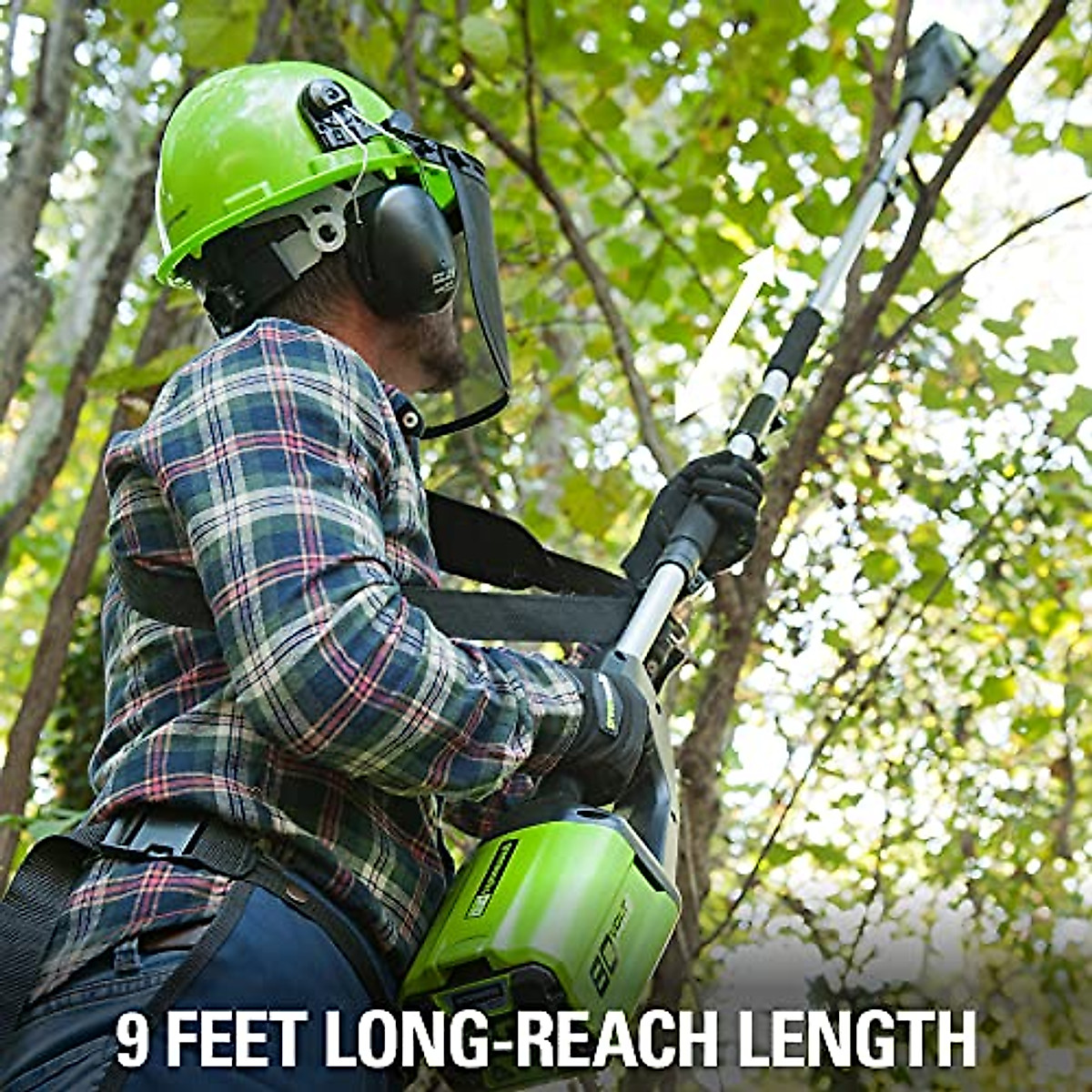 Greenworks Pro 80V 10 inch Brushless Cordless Polesaw, Tool Only, PS80L00
