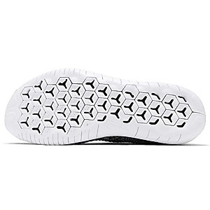 Nike Men's Free RN Flyknit Shoes, White/Grey/Black, 9.5