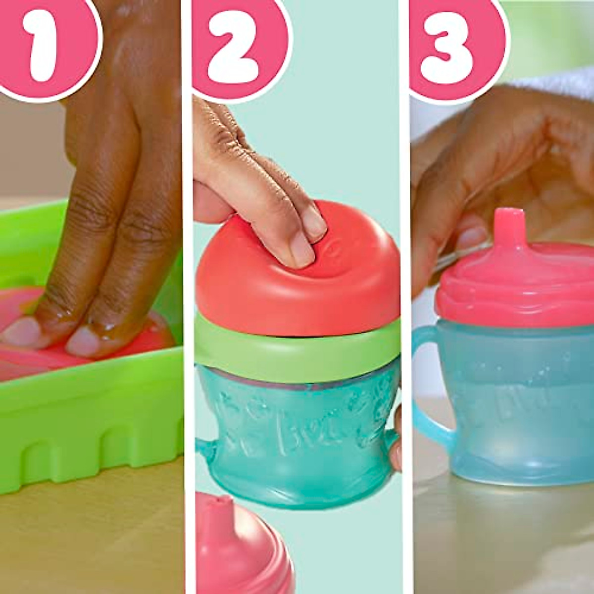 Baby Alive Fruity Sips Doll, Apple, Toys for 3 Year Old Girls, 12-inch Baby Doll Set, Drinks & Wets, Pretend Juicer, Kids 3 and Up, Blonde Hair