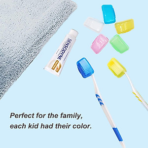 V-TOP 20 Pack Travel Toothbrush Head Covers, Portable Toothbrush Pod Caps Case Protector for Home and Outdoor