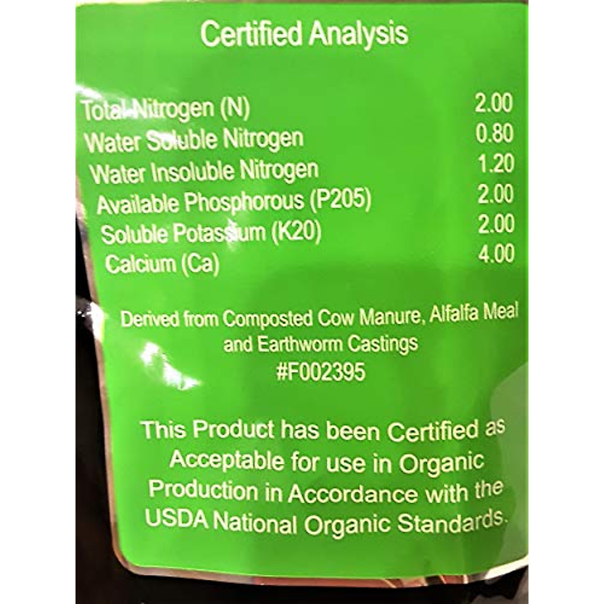 Super Compost 2 Pack of 8 Lb. Bags. 2 Pk. Makes 80 Lbs. A Specially Formulated Blend of Organic Composted Beef Steer Manure & Organic Alfalfa Blended with Organic Worm Castings.