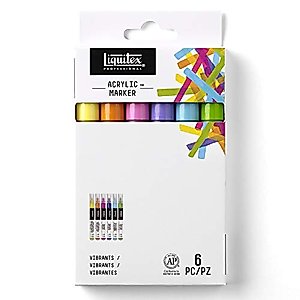 Liquitex Professional Paint Marker Set, 6 Piece, Vibrants