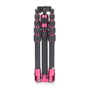 MeFOTO Classic Aluminum Backpacker Travel Tripod Kit - Hot Pink (A0350Q0H)