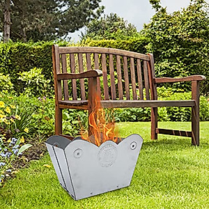 GANAZONO Pyro Mini Burn Cage Burn Incinerator Can Collapsible Yuanbao Shaped Burner Bucket Stainless Steel Garden Cage for Garden Leaf Trash Wood Backyard Bonfire Pyro Mini Stainless Steel Fire Pit