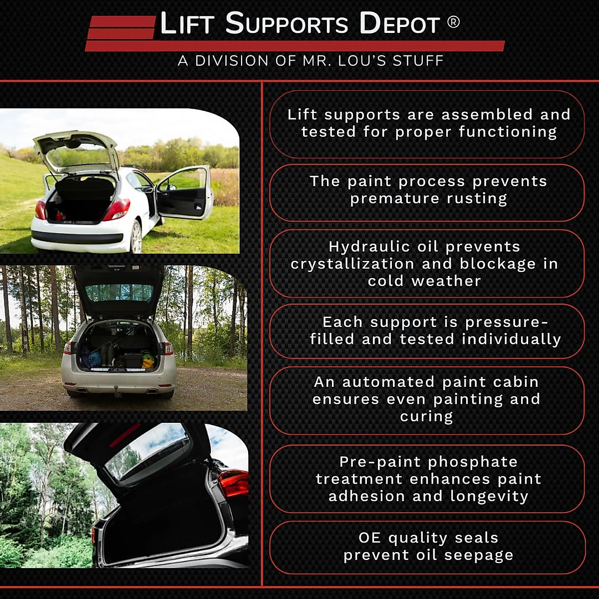 Lift Supports Depot Qty (2) Compatible with Nissan Rogue 2014 To 2020 Liftgate Lift Supports without Power Gate. (Does NOT Fit Select & Sport)