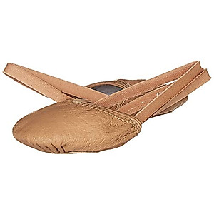 Dance Basix Leather Half Sole Dance Turner for Women, Men, Boys & Girls Tan
