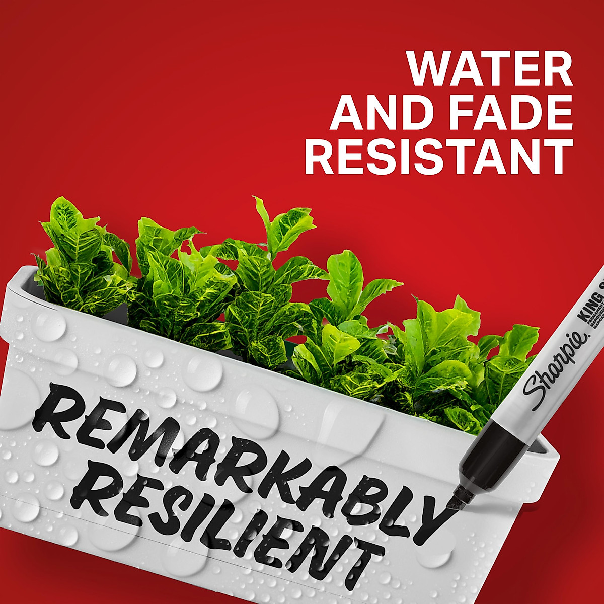 Sharpie 15661PP King Size Permanent Markers Black 4/Pack