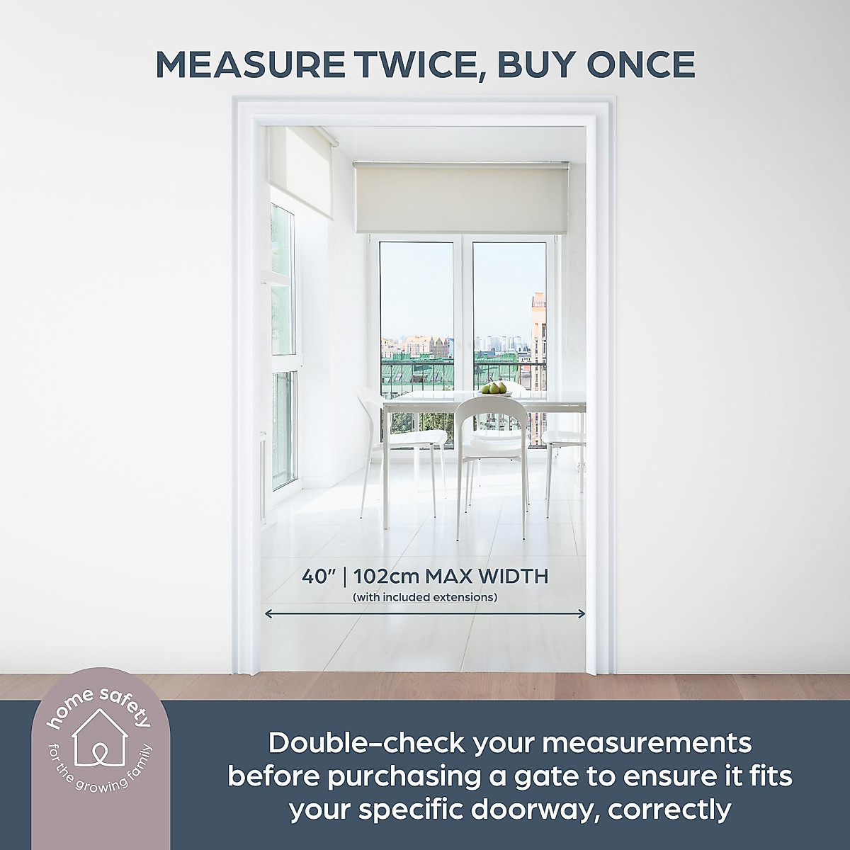 Dreambaby Ava 29.5" - 40" Baby Gate for Stairs and Doorways, Wide Adjustable-Gate for Doors, Easy to Install and Sturdy Walk Through Baby Gate - Can be Used as a Dog Gate