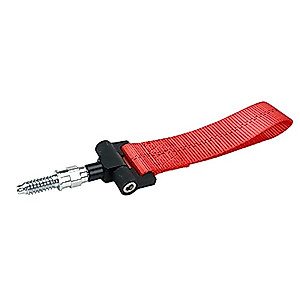 Modengzhe Red Tow Strap for Car High Strength Front or Rear Bumper Towing Hook Belt with Adapter Fitting Compatible with BMW or Other European Car Models if Applicable