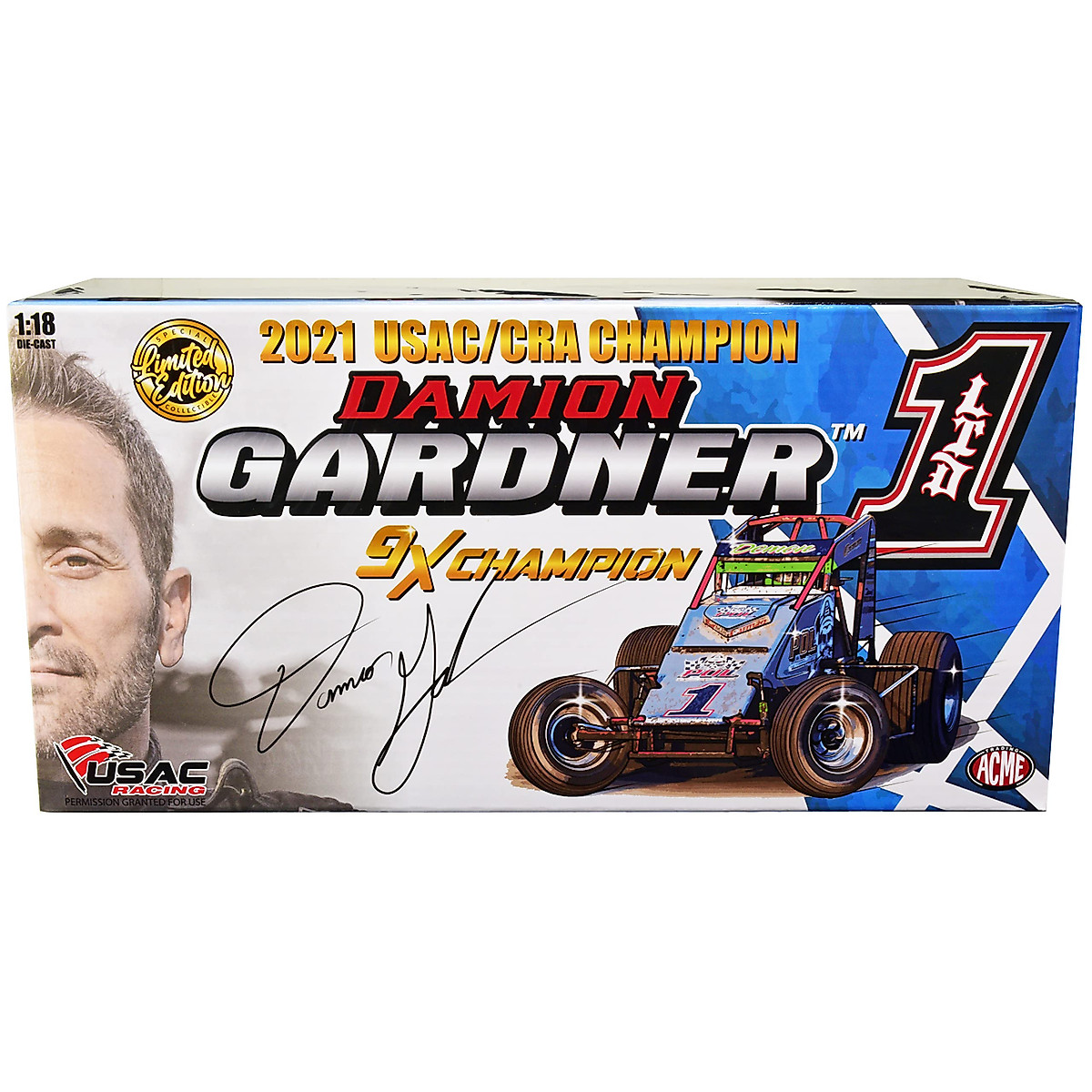 Sprint Car #1 Damion Gardner Performance Online Alexander Racing USAC/CRA (2021) 1/18 Diecast Model Car by Acme A1809900