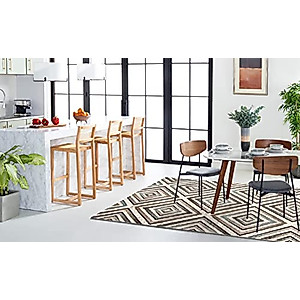 SAFAVIEH Amsterdam Collection 5'1" x 7'6" Cream/Beige AMS109A Diamond Geometric Non-Shedding Living Room Bedroom Area Rug