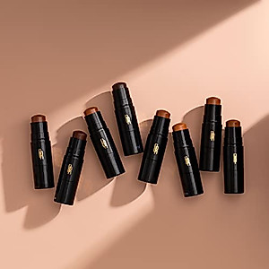 Black Radiance Color Perfect Foundation Stick with Soft Brush Applicator Duo – Buildable, Blendable Versatile Pigment-Rich Formula - Cocoa Bean