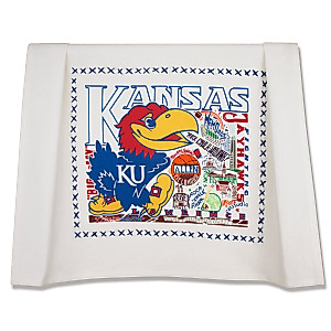 Catstudio Dish Towel, University of Kansas Jayhawks Hand Towel - Collegiate Kitchen Towel for Kansas Fans for Graduation, Game Day, Students & Alums