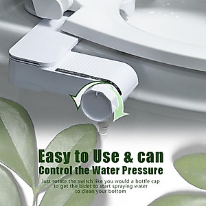 Bidet, Bidet Attachment for Toilet, Non-Electric Fresh Water Bidet with Self-Cleaning Nozzle