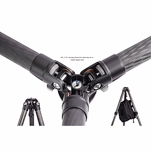 Leofoto LS-364CL+LH-47SC Elongated Tripod, Ranger Series, Carbon Fiber, 4 Leg Sections, Lightweight, LH-47 Ball Head Set, Hybrid Clamp, Arca and Picatinny Compatible