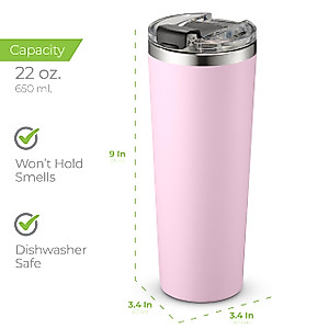 SIPX™ Triple-Insulated Tumblers - 22oz. Premium Modern Tumbler With Lid, insulated Cup Keeps Hot For 6 Hours, Stainless Steel Tumbler Made Of Sustainable Material, Coffee Travel Mug For Home & Office