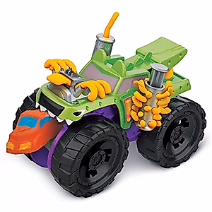 Play-Doh Wheels Chompin' Monster Truck Toy for Kids 3 Years and Up with Car Accessory and 4 Non-Toxic Colors Including Terrain Color