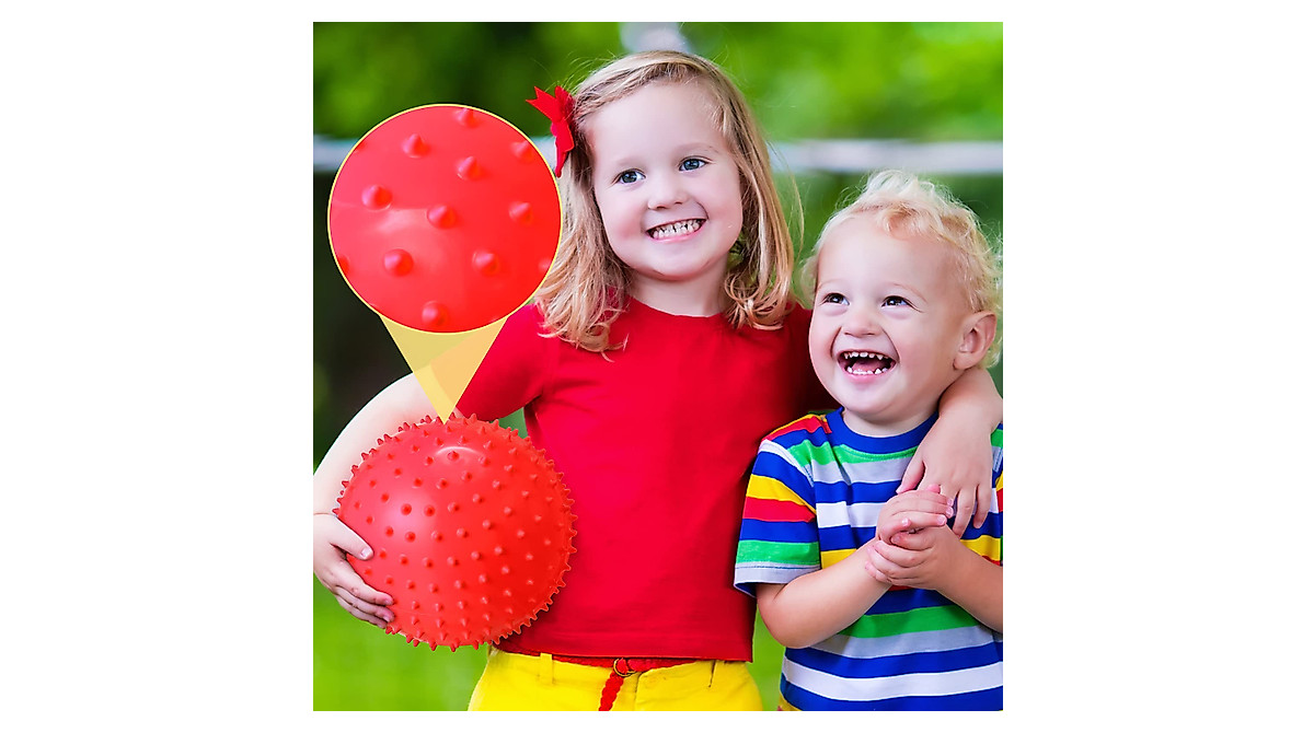 10-Pack Sensory Knobby Balls - Colorful Fun & Bouncy