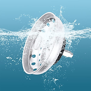 Kitchen Sink Strainer Basket Replacement for Standard 3-1/2 inches Sink Drain, Strainless Steel Basket, Plastic Knob with Rubber Stopper 2-pack