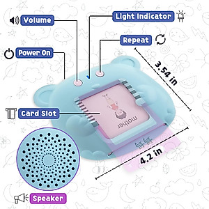 ZeenKind Chinese & English Talking Flash Cards with 510 Sight Words for Toddlers 2 3 4 5 6 Years Old, Learn Chinese for Kids, Audible Pocket Speech Early Learning Bilingual Flashcard Toys, 255 Cards