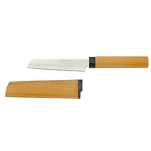 Kotobuki Cheese Knife with Wood Cover, Brown